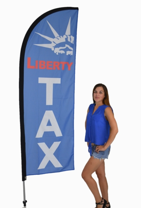 Small (9') Feather Flag - For Full Fiberglass Pole - B2 Displays