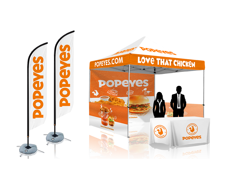 Popeyes Outdoor Event Promotional Package - B2 Displays